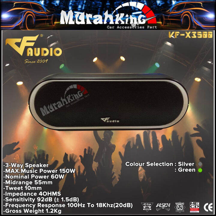 VF Audio VF-X3500 3 Way Central Panel Car Speaker 150W Built In Bass ...