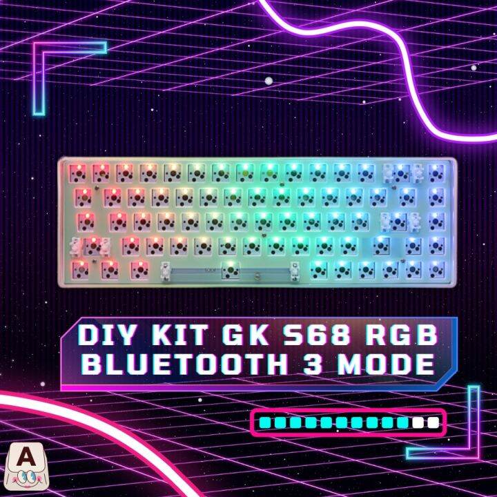 Bộ Kits Bàn Phím Cơ 68 Phím RGB GK S68 3MODE | Lazada.vn