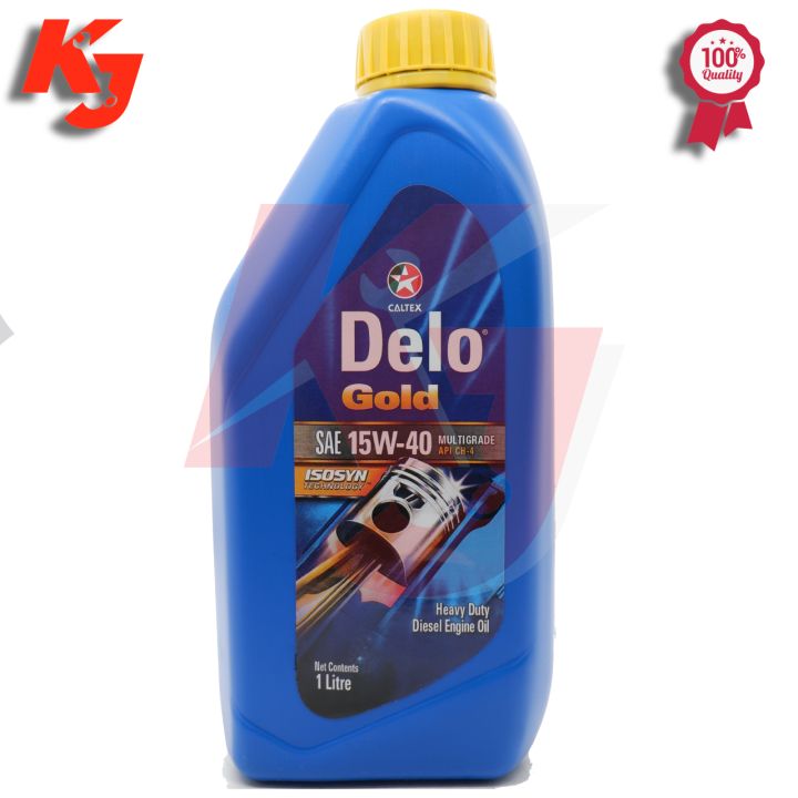 DELO GOLD SAE 15W-40 DIESEL ENGINE OIL API CH-4 ISOSYN TECHNOLOGY 1L ...