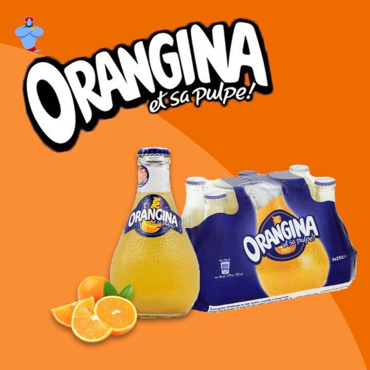 ♭Orangina 250ml x 6 ขวดแพ็ค | ออเรนจินา เครื่องดื่มรสส้มโซดาผสมเนื้อส้ม ...