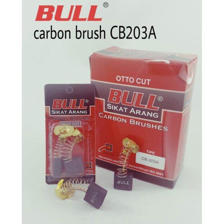 BULL Kulboster CB203A fr mesin 2414B 3612 MT240 MT360 cut off potong kayu besi carbon brush cb ...