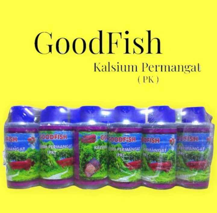 GOODFISH 1 lusin OBAT IKAN PK kalsium permangat 100 ML obat ungu ikan ...