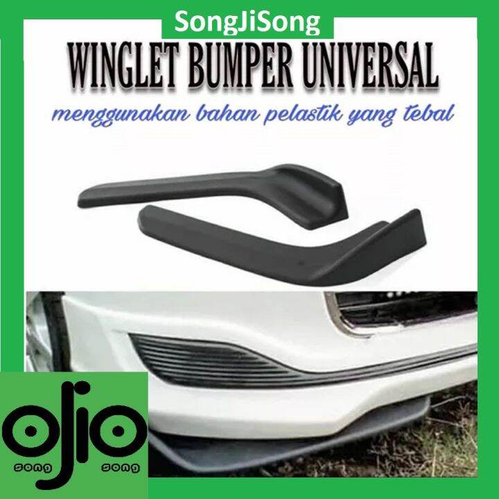 Ojio Sepasang Winglet Bumper Mobil Universal 1 Set Winglet Bumper ...
