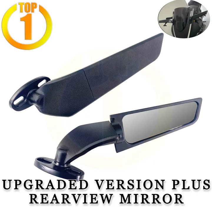 Latest Upgraded Plus Version Stealth Side Mirror Sports Bike Winglet ...
