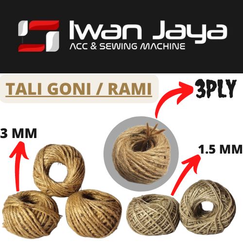 Tali Rami / Tali Goni Gulungan Ukuran 1.5mm Dan 3mm - 3 PLY | Lazada ...
