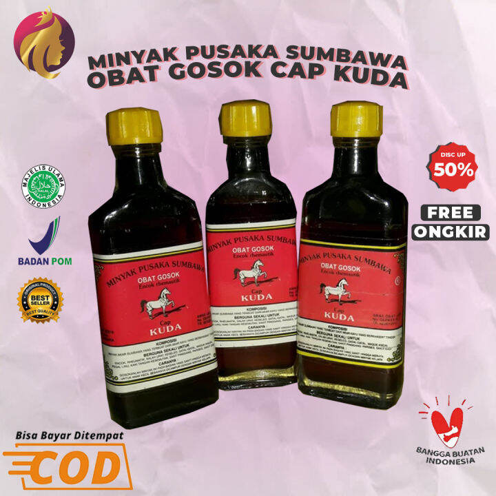 Minyak Pusaka Sumbawa Cap Kuda Obat Gosok untuk Rematik | Lazada Indonesia