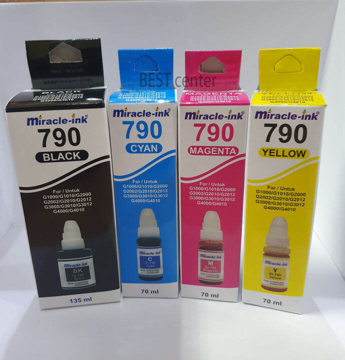 Tinta printer Miracle Ink 790 Canon G-series 4 warna untuk Canon-Tinta ...