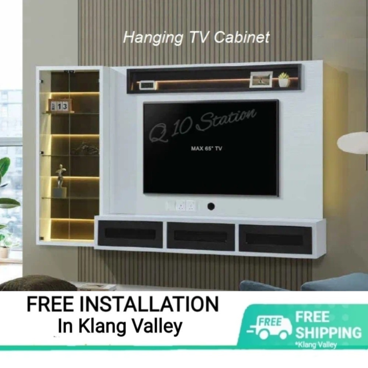 Q 10 Hanging TV Cabinet / Wall Mounted TV Cabinet / Tall TV Cabinet ...