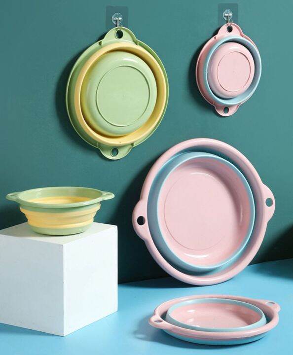 M&A PHC Foldable Multi-functional Round Basin/Cleaning Bucket Portable ...