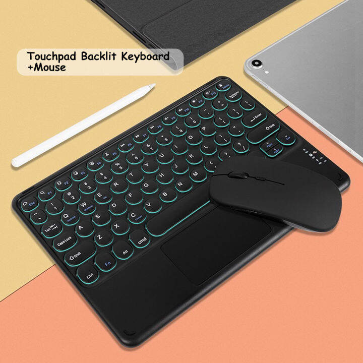 Wireless Bluetooth Keyboard With Touchpad Mouse Backlight RGB N ...