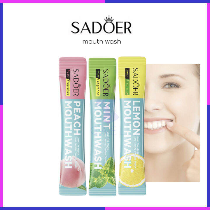 SADOER Obat Kumur Probiotic Mouthwash Portable Napas Wangi 3 Rasa Buah ...