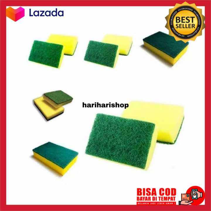 Sabut spon Cuci Piring Kuning Hijau | Lazada Indonesia
