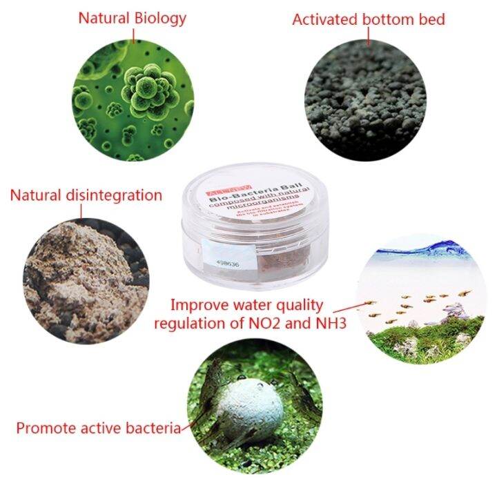 {Lemi}3ชิ้น Nitrobacteria Bio Bacterial Ball น้ำสะอาดสำหรับพิพิธภัณฑ์ ...