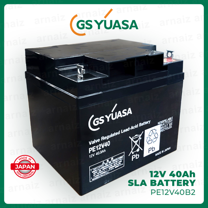 GS Yuasa 12V 40Ah SLA Rechargeable Battery PE12V40B2 Valve Regulated Lead Acid Battery PE12V40 ...
