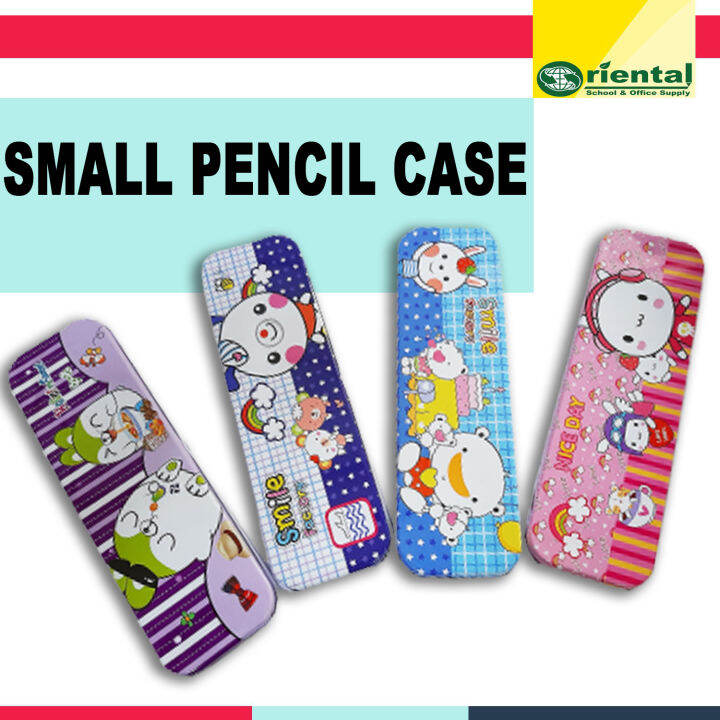Small Metal Pencil Case - 2 Layer Tin Can 7.5 x 2 inches Size Pencilcase - School Supplies for ...