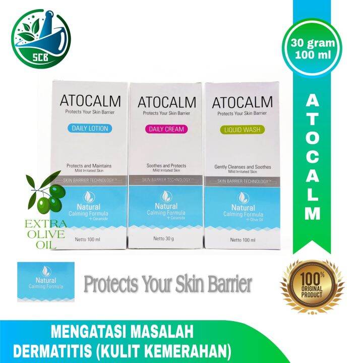 Atocalm Daily Lotion - Cream - Liquid wash ( Untuk kulit kering ...