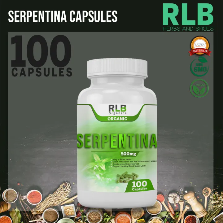 Organic Pure Natural Serpentina Capsules 100 Capsules For