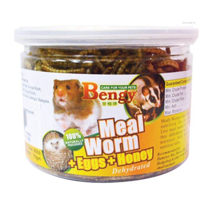 Bengy Dried Dehydrated Meal Worm (Mealworm) for Sugar Glider Hamster ...