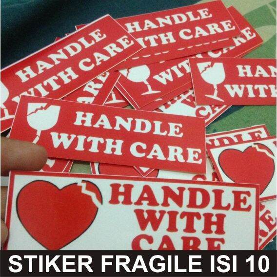 Stiker Fragile unik Isi 10| Jangan Dibanting Awas Mudah Pecah Sticker ...