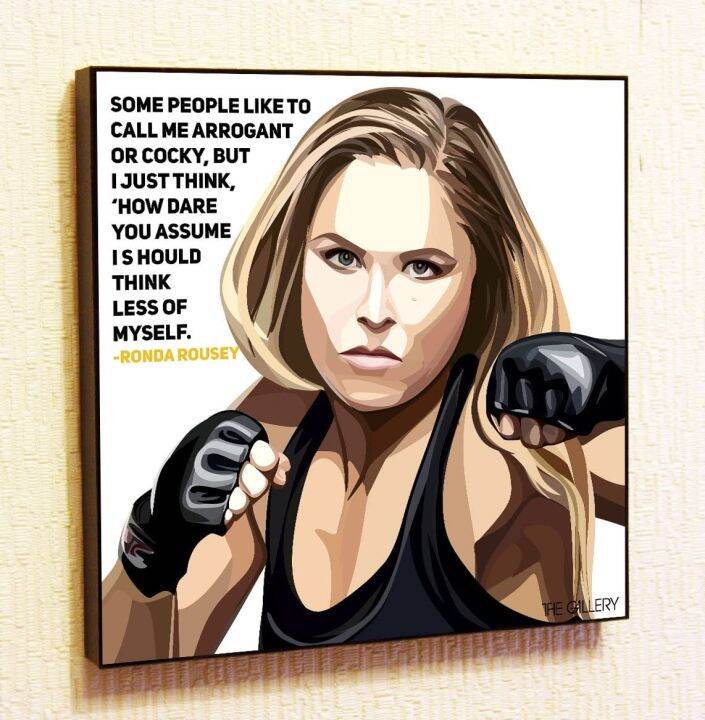 Ronda Jean Rousey Decor Ufc Mma Motivational Quotes Wall Decals Pop Art ...