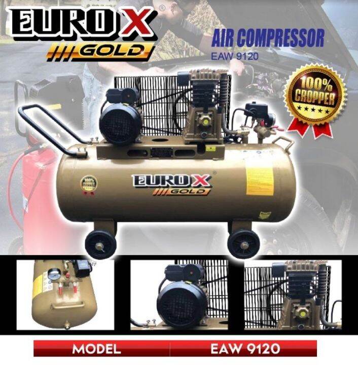 Euro-X Gold 3.0HP 120L Heavy Duty Belt-Driven Air Compressor | Lazada