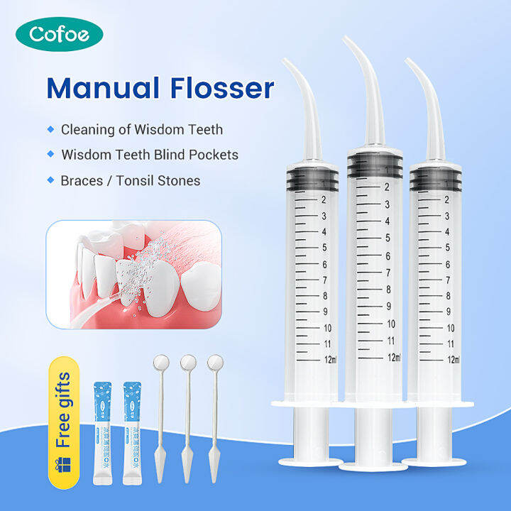 Cofoe Manual Dental Irrigator Teeth Flusher Barrel Dental Elbow ...