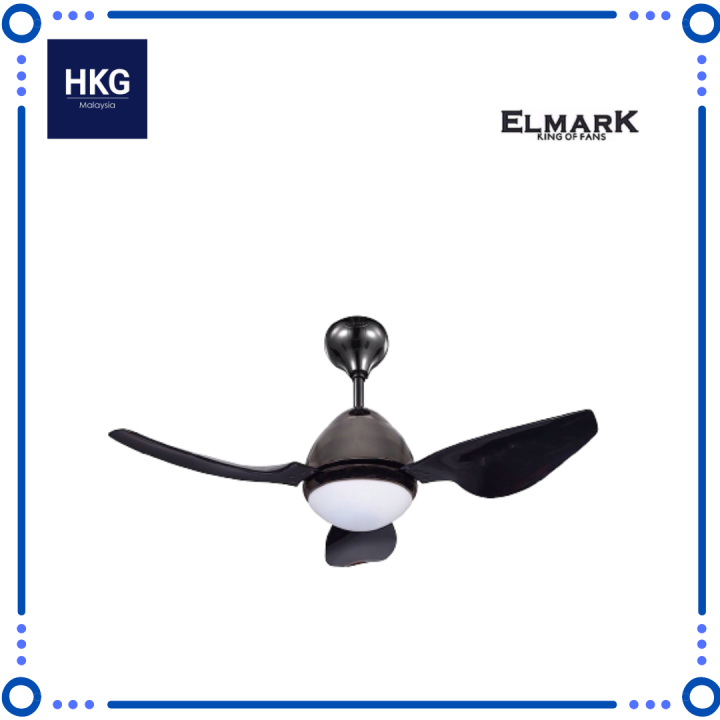 Elmark Remote Control Ceiling Fan with LED Light 3 Tones Colours (24w ...
