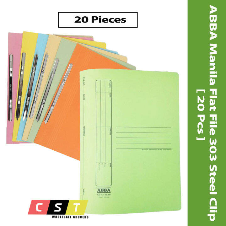 ABBA Manila Flat File 303 Steel Clip X 20 PCS | Lazada