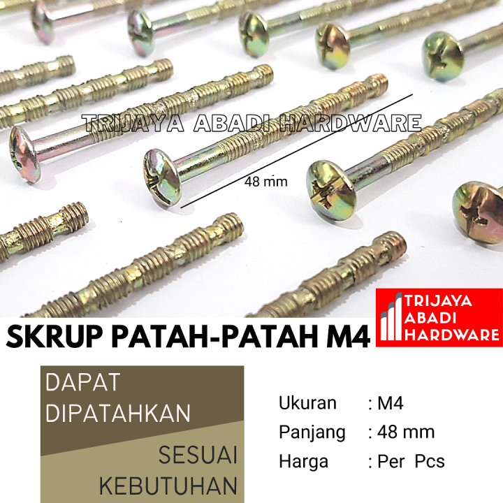 Skrup Patah Patah M4 Baut Sekrup Tarikan Handle Knob | Lazada Indonesia