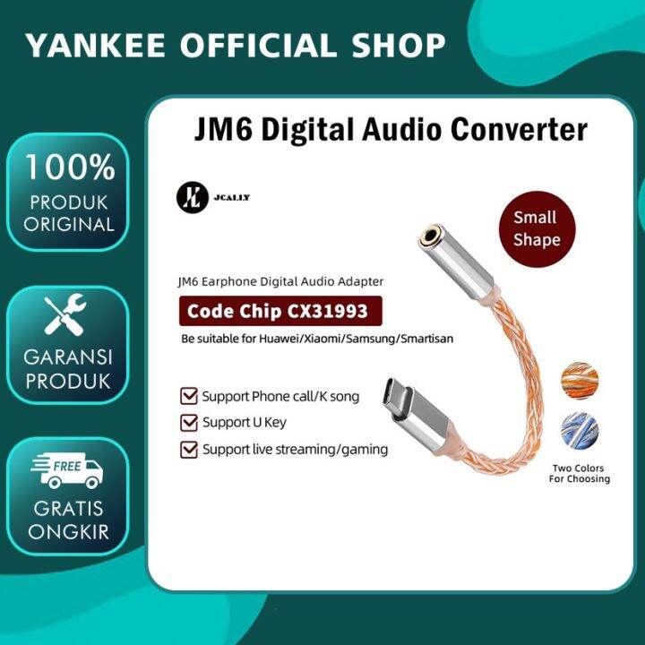 JCally JM6 DAC CX31993 Type C to 3,5mm Audio Converter alt Jcally JA04 ...