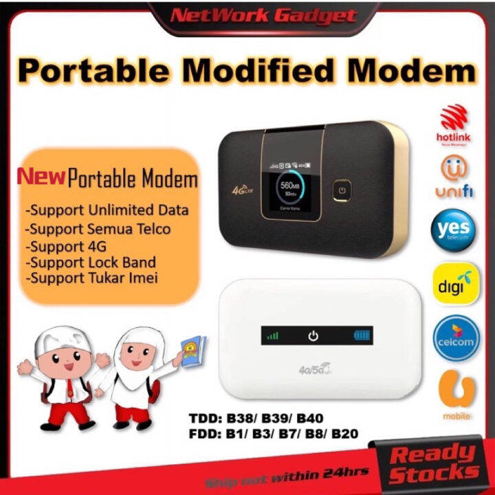 2023 New Modified Unlimited Hotspot Pocket Portable Modem WiFi 4G LTE ...