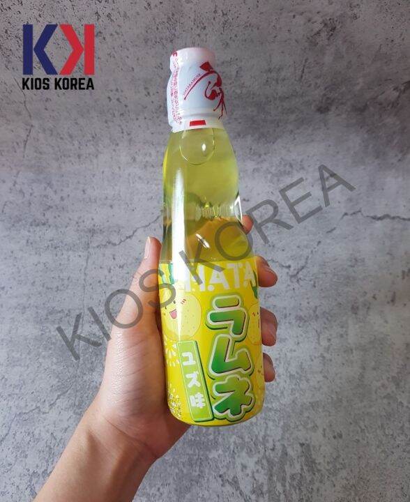 Hata Ramune Yuzu Soft Drink 200ml - Minuman Soda Asli Jepang Rasa Jeruk ...