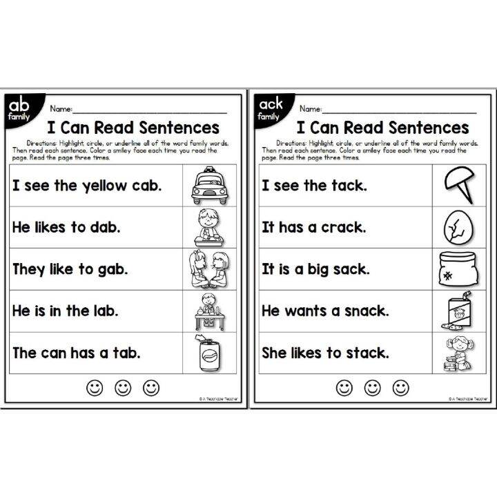 English I Can Read Phonics Sentences Workbook Training Books | Lazada PH