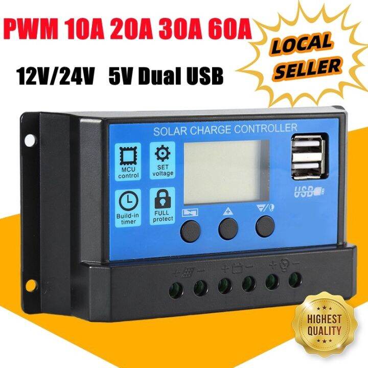 Lifepo4 Charge Controller 15A Solar Charge Controller IP68 - 12V/24V ...