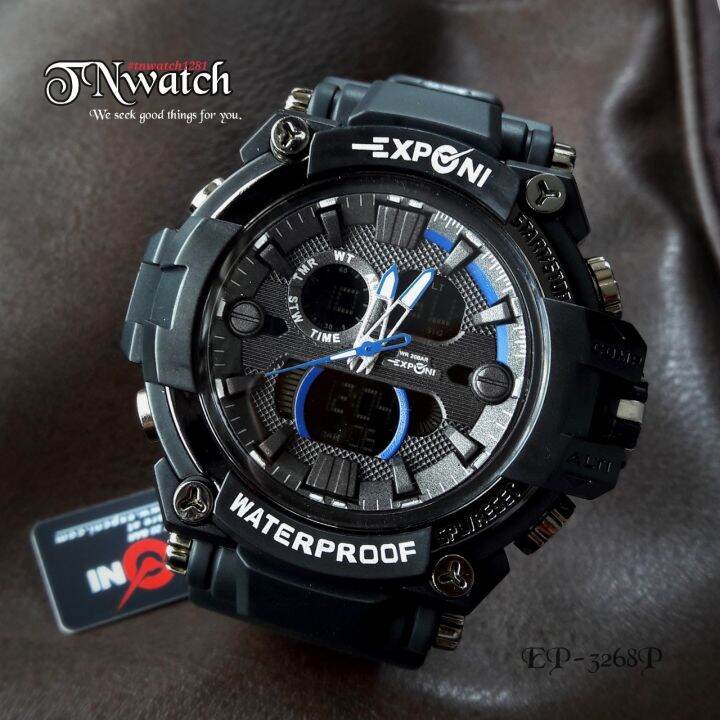 EXPONI SPORT DIGITAL นาฬิกาผู้ชายจับเวลากันน้ำ100%ของแท้พร้อมกล่อง รุ่น ...