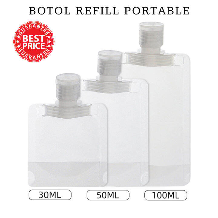 PUSAT17 BOTOL REFILL TEMPAT ISI ULANG SABUN SHAMPO CAIR TRAVEL / BOTOL ...