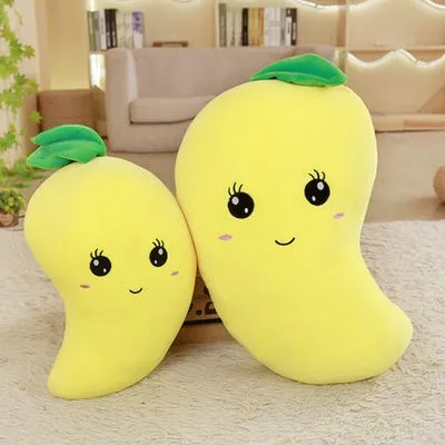 Cute Mango Plush Stuffed Toys Korea Fruit Pillow Funny Expression Mango ...