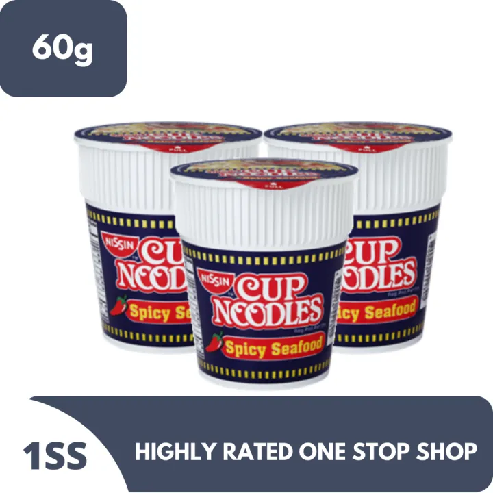 Nissin Cup Noodles Spicy Seafood 60g x 3pcs | Lazada PH