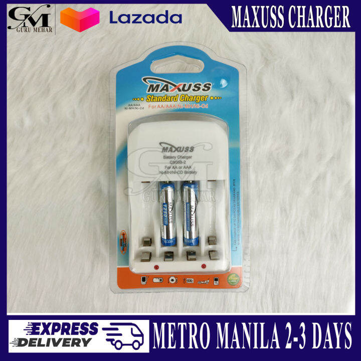 MAXUSS C805B-2 AC100-240 V Mini 4 Slots Battery Cell Charger for AA AAA ...