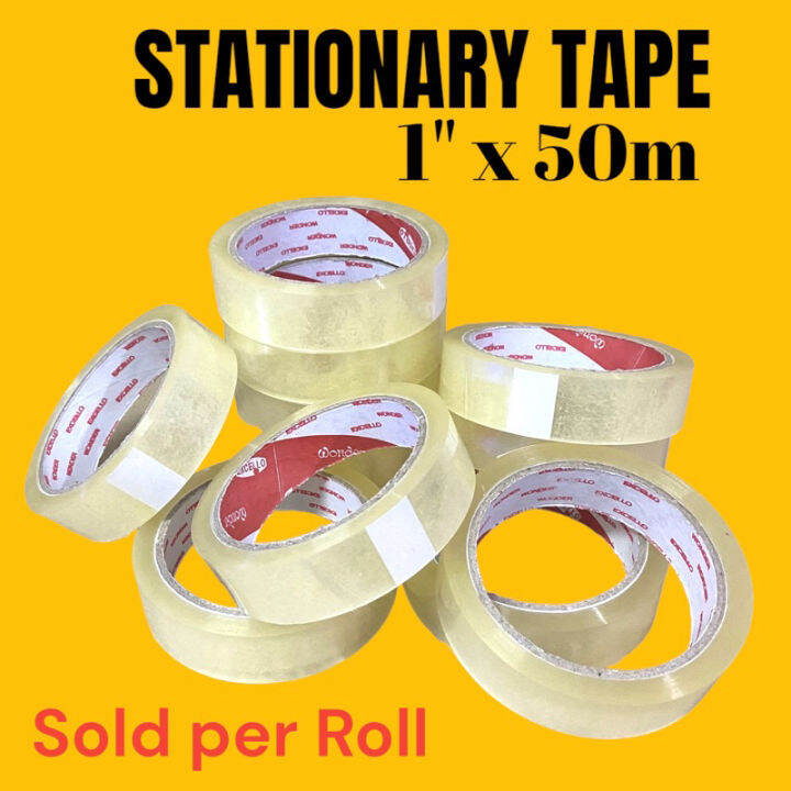Stationary Tape (1” x 50m) Clear | Lazada PH