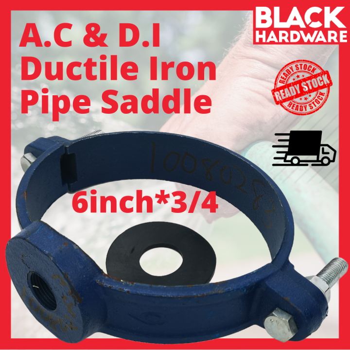 Black Hardware Ductile Government A.C D.I Water Supply Pipe Paip Saddle ...