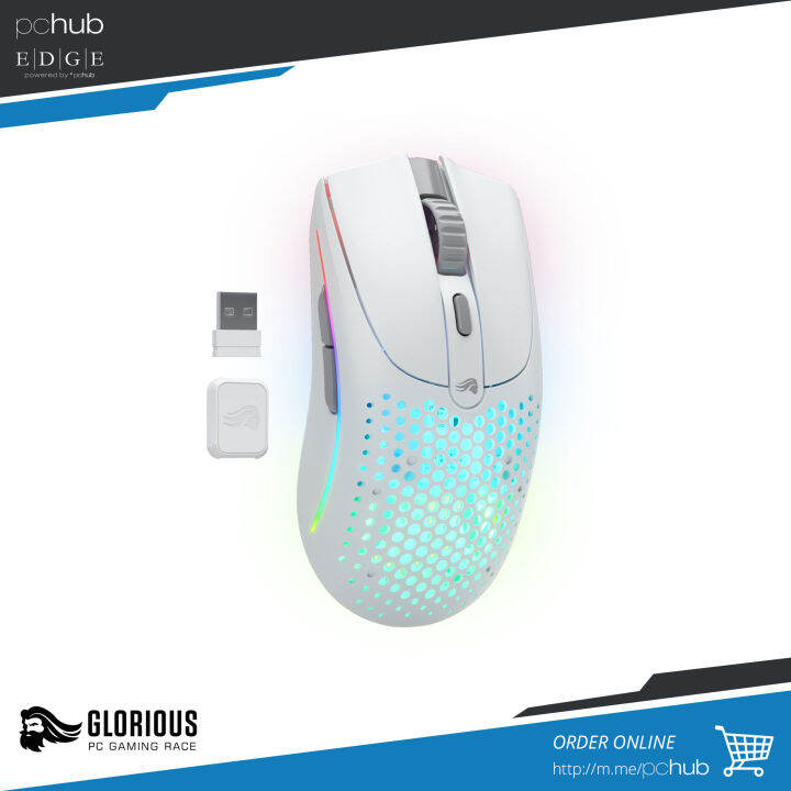 Glorious Model O2 Wireless, gaming mouse, matte white | Lazada PH