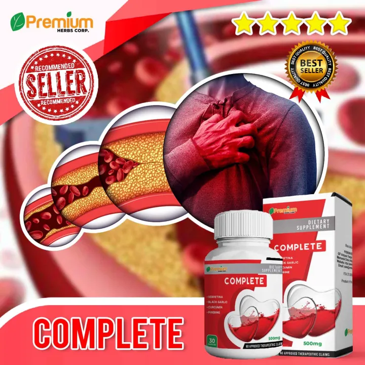 Complete Supplement (30 Capsules)with Serpentina Black Garlic Curcumin ...