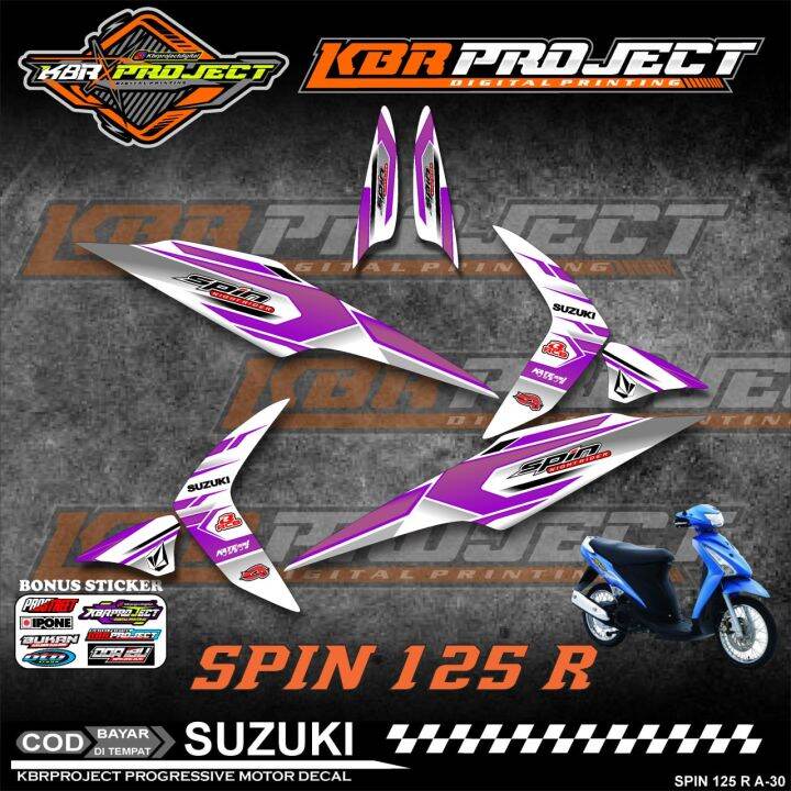 Sticker Striping SPIN 125 R Lis Variasi Stiker Motor SUZUKI Desain ...