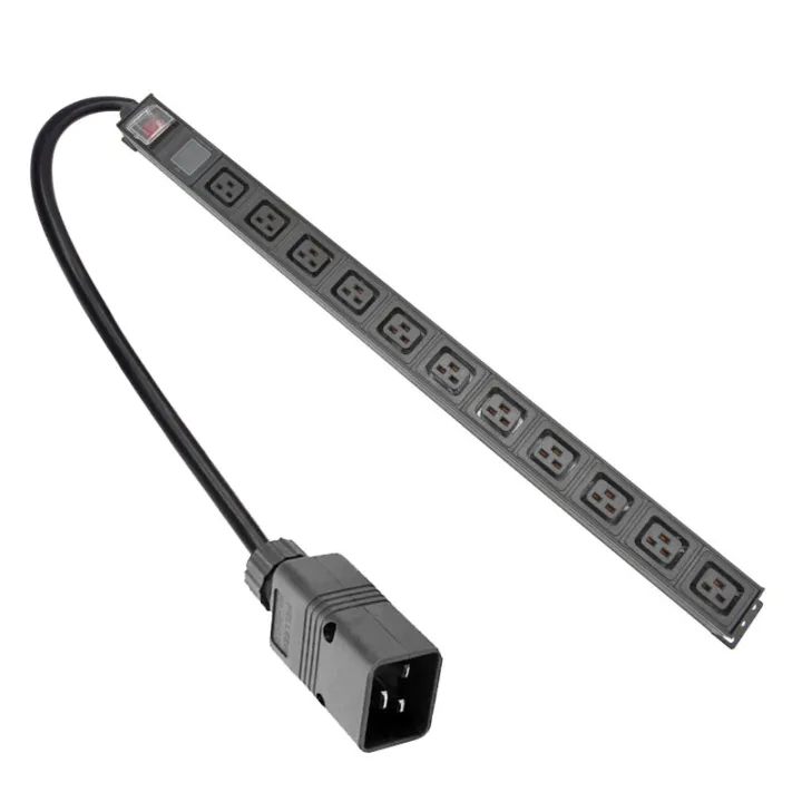 PDU Power Strip C19 output 11AC socket Double break switch 16A 3500W With current display meter ...