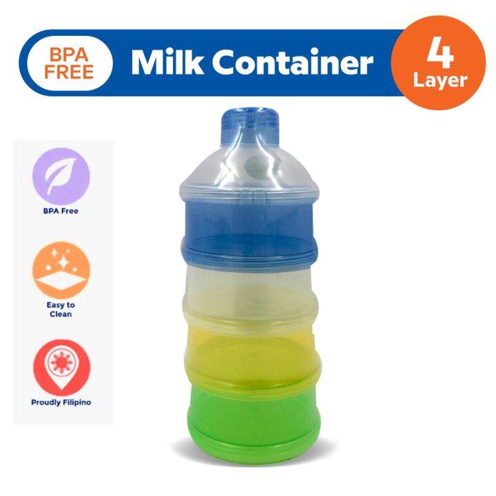 4 Layer Baby Milk Container Storage Powder Formula Plastic Dispenser ...