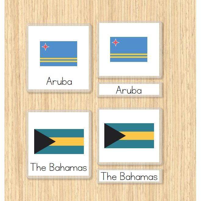 [COD]aapyyr248ne004 Montessori Three Part Cards - Flags of the ...