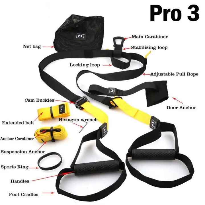TRX P3 PRO3 Fitness Suspension Home Trainer System Exercise StrapswU | Lazada PH