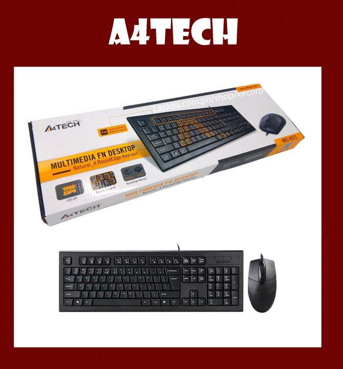 A4Tech KRS-8572 USB Keyboard and Mouse Combo Kit | Lazada PH