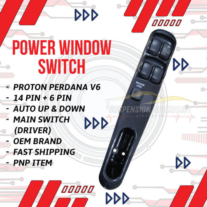 POWER WINDOW MAIN SWITCH AUTO UP & AUTO DOWN PROTON PERDANA V6 | Lazada
